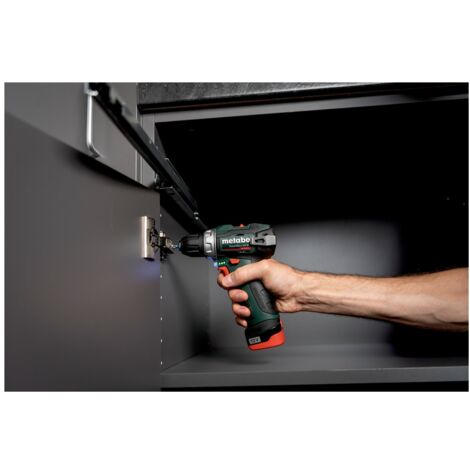 Metabo Akku-Bohrschrauber PowerMaxx BS BL, Kunststoffkoffer, 12V 2x2Ah Li-Power + LC 40