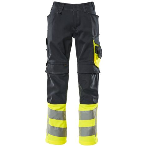 Mascot Leeds Arbeitshose Gr. 82C44 schwarzblau/hi-vis gelb