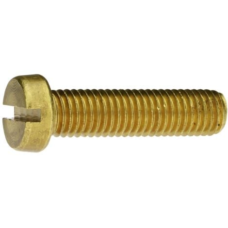 Reidl DIN 84 Zylinderschrauben mit Schlitz 6x70mm Messing blank