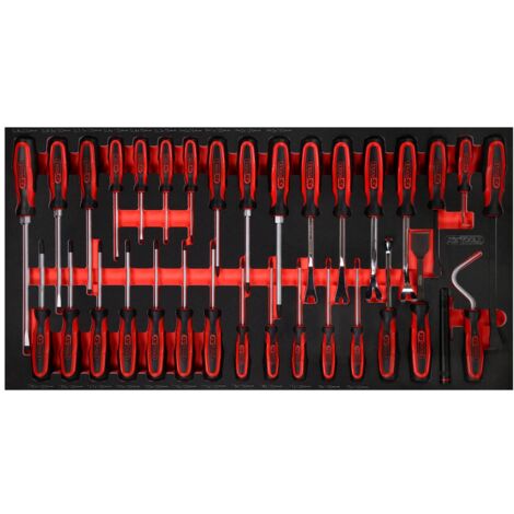 KS Tools Schraubendreher-Satz in Schaumstoffeinlage, 33-tlg., für ...