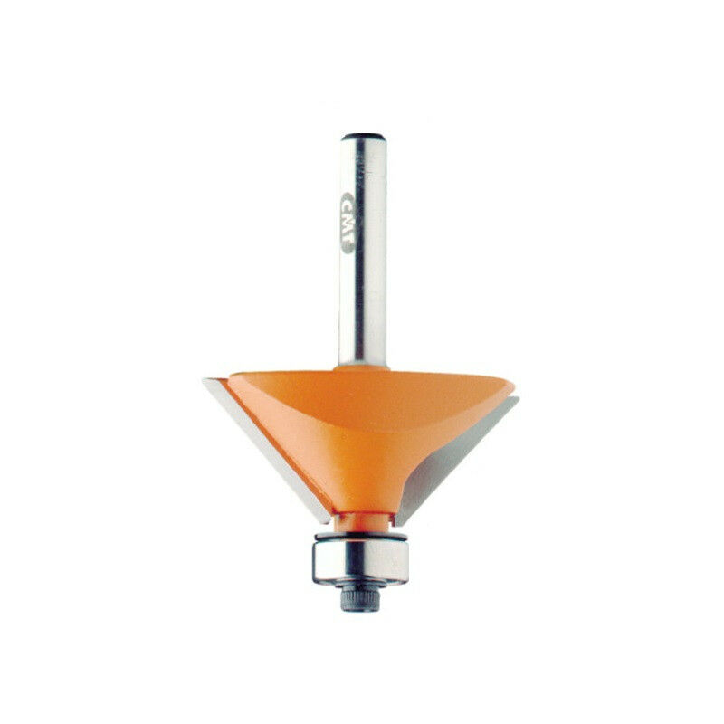 CMT : Fraise carbure chanfrein 25° guidage - queue 6,35 mm