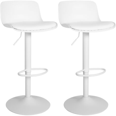 2er Set Barhocker Almada Kunstleder weiß