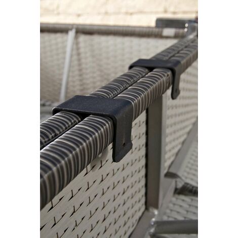 Verbindungsklammer für flaches Rattan schwarz