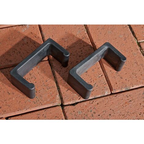 Verbindungsklammer für rundes Rattan schwarz