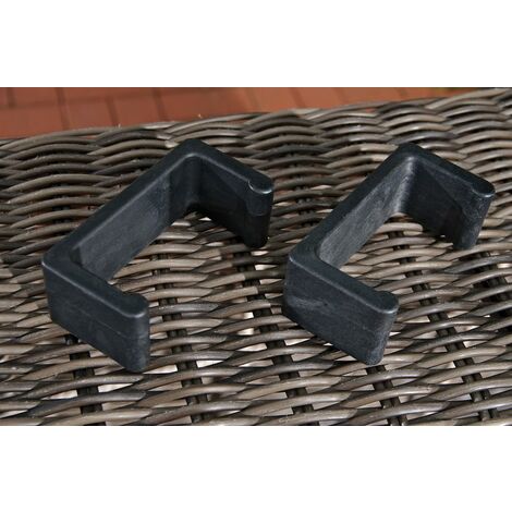 Verbindungsklammer für rundes Rattan schwarz