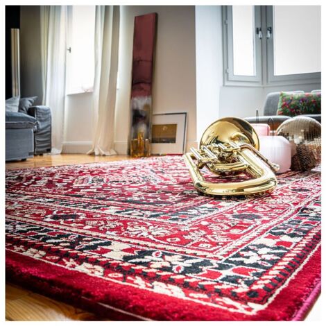 Tapis oriental rouge intérieur Cleo Rouge 40x60