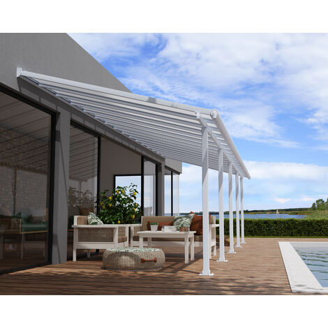 Palram - Canopia | Pergola Olympia Marquesina De Aluminio 980X294 Blanco