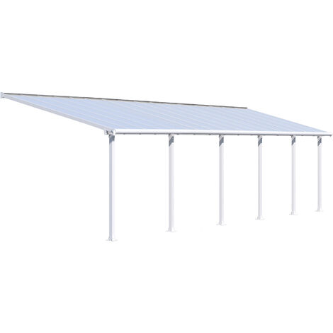Palram - Canopia | Pergola Olympia Marquesina De Aluminio 980X294 Blanco