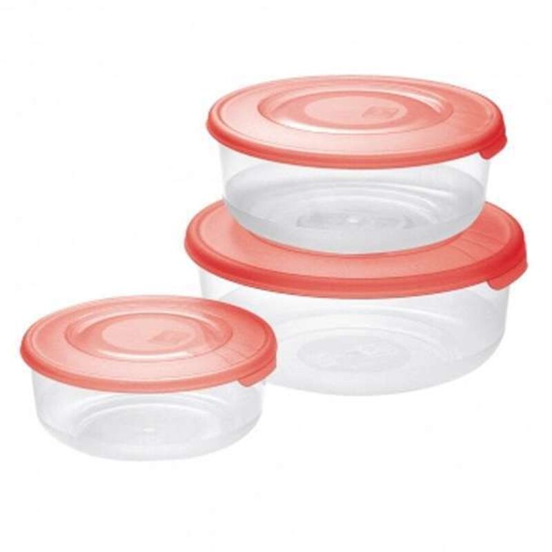 FRIGO BOX TRIS TONDO LT.1,7/1/0,5 BIANCO TRASP.