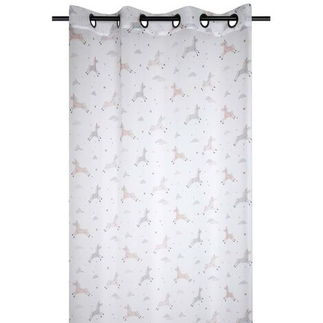 Voilage à œillets 140x260 cm Cyrielle blanc