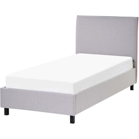 Cadre de lit une place gris 90x200cm tissu moderne style nordique ...