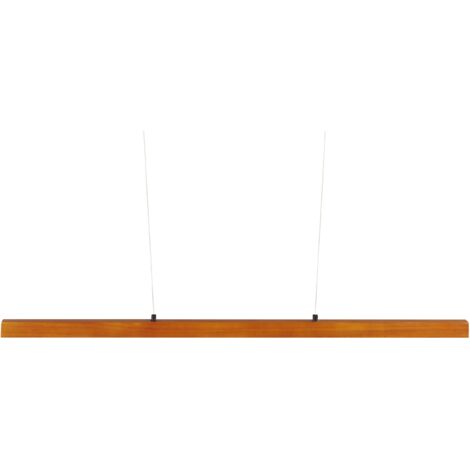 Lampe à Suspendre dans Cadre Rectangulaire à LED en Bois Sombre Elégant ...