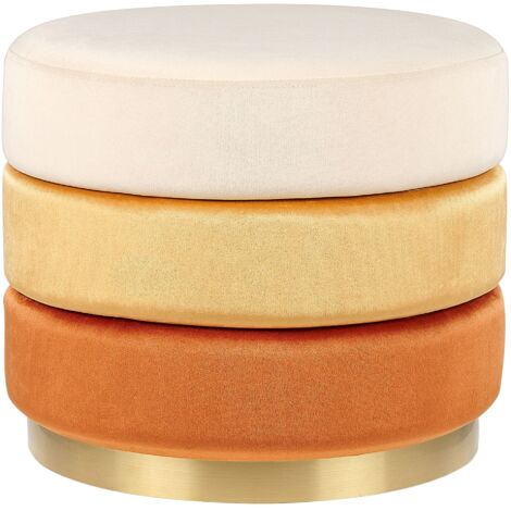 Pouf velours bleu et rose siege d appoint carre design scandinave ...