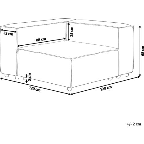 Module 1 Place en Lin Beige Section de Canapé Moderne d'Angle Salon ...