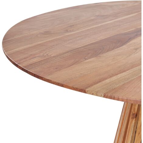 Table à Manger Ronde Moderne pour 4 Personnes 120 cm Plateau Bois ...