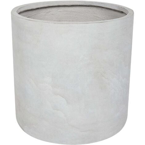 Cache-Pot d'Extérieur Rond 51 x 51 x 50 cm en Fibre d'Argile Gris Messene