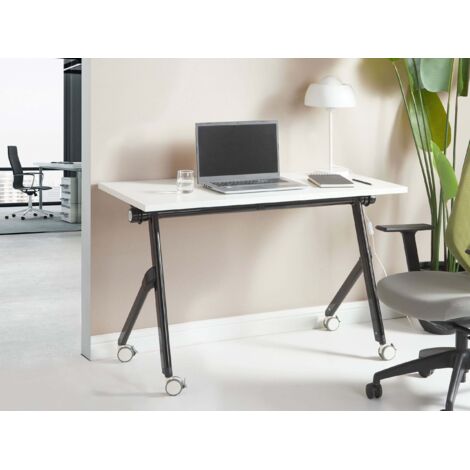 Bureau Pliant Moderne Rectangulaire à Roulettes Mobile 120 x 60 cm ...
