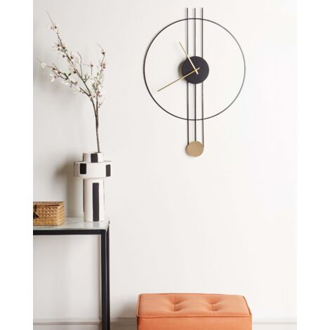 Horloge Murale Suspendue 44 x 65 cm Design Moderne Minimaliste Pendule ...