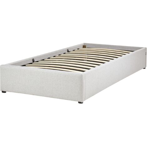 Lit Simple avec Rangement en Tissu Minimaliste Moderne 90 x 200 cm Gris ...