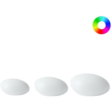 Lot de 3 Lampes Solaires d'Extérieur LED Matériau Synthétique en Forme ...