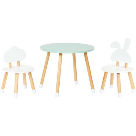 Ensemble de 2 Places Table et Chaises pour Enfant en MDF Pieds ...