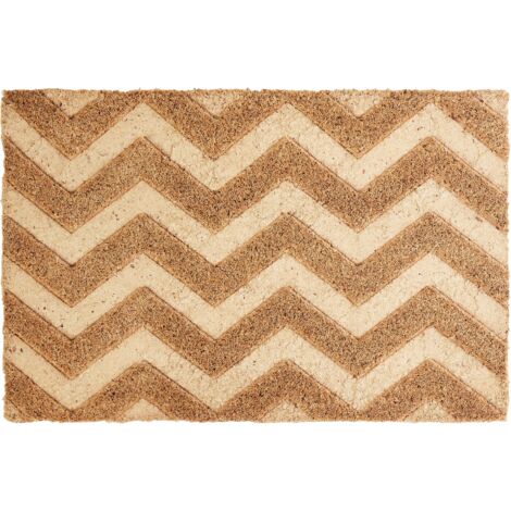 Paillasson antiderapant en coco brosse 40x60 cm tapis geometrique chic ...