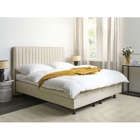 Lit Double Ajustable Moderne en Tissu 160 x 200 cm Electrique Réglable ...