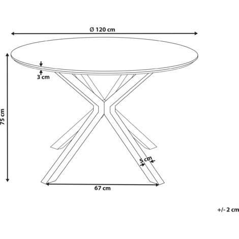 Table de salon design noir en MDF 120 cm Fitzroy avec pieds en metal ...