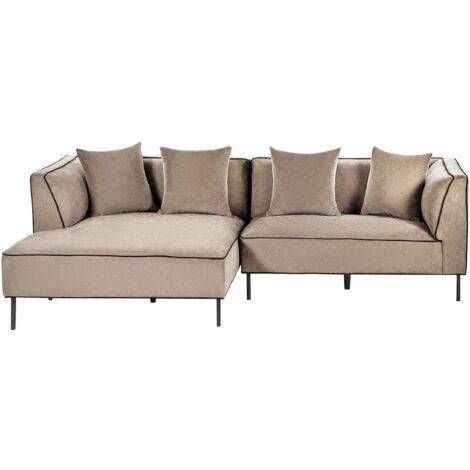 Canapé d\'Angle à Droite Moderne en Tissu Chenille 3 Places avec ...