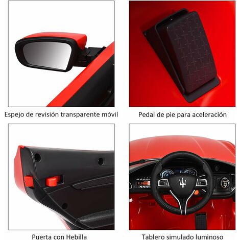 COSTWAY 12V Maserati Coche Eléctrico con 2,4G Mando, Vehículo de ...