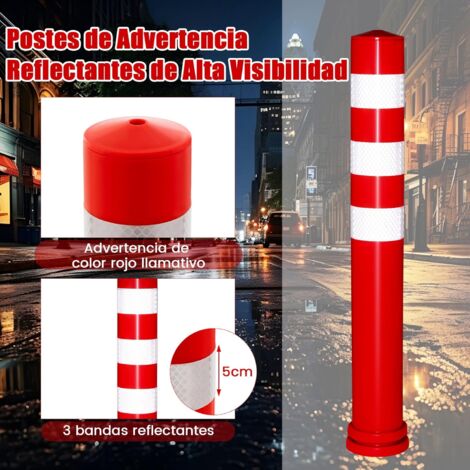 COSTWAY Lote de 10 Poste de Seguridad, Postes de Limitadores de Tráfico ...