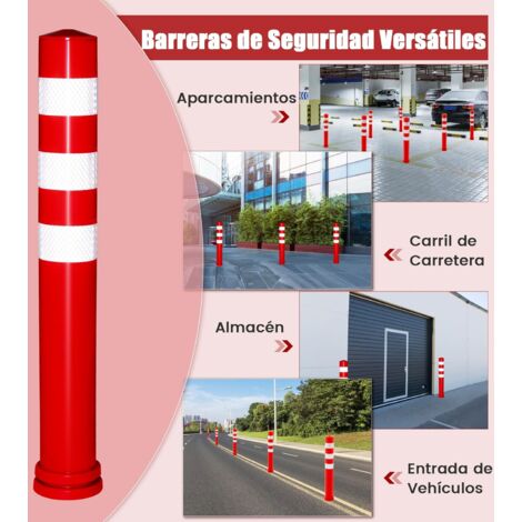 COSTWAY Lote de 10 Poste de Seguridad, Postes de Limitadores de Tráfico ...