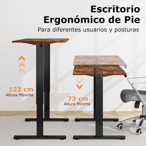 COSTWAY Escritorio Elevable Eléctrico 120X60cm, Mesa Elevable con ...