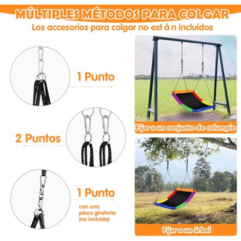 COSTWAY Columpio 81 x 152 cm/Columpio de Exterior en Tejido Oxford PP y ...