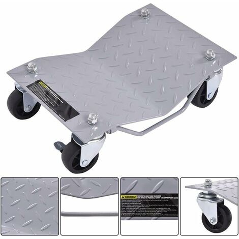 COSTWAY Juego de 4 Plataformas Rodantes con Capacidad de 2720 KG ...