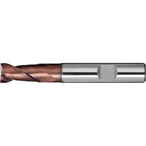 Schaftfräser DIN 6527 L D.6mm VHM TiAlN 2 Schneiden lang