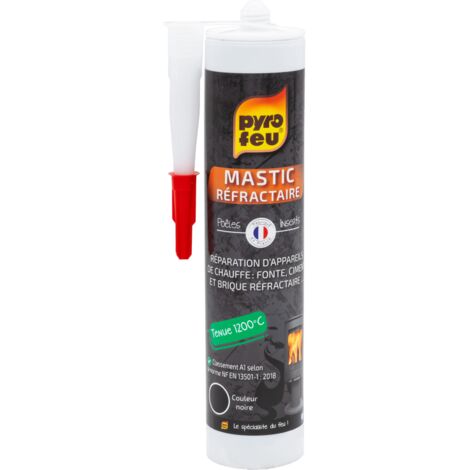 Mastic réfractaire noir haute température – Tenue jusqu'à 1200°C ...