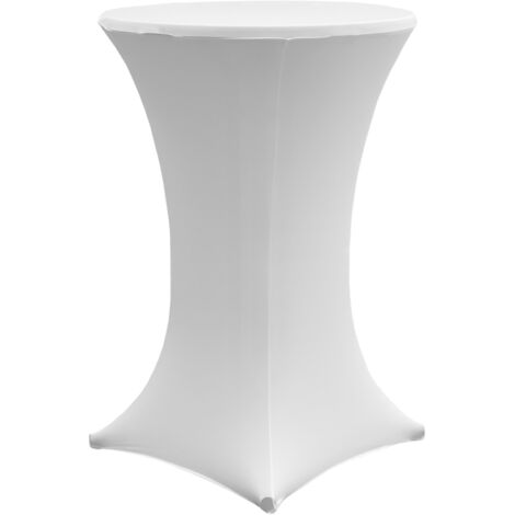 Stehtischhusse Stretch 70 cm weiß Tischdecke Husse Bistrotisch Partytisch