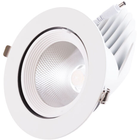 Spot LED Downlight 35W 5250Lm 4000ºK Circulaire Orientable 40 000H [HO-COB-C-OR-35W-W]