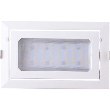 Spot Downlight LED 30W 5000Lm 4000ºK Rectangulaire Orientable 40 000H ...