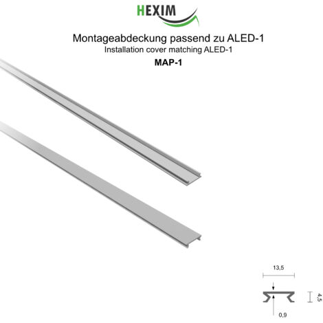 HEXIM LED Trockenbauprofil 2m Aluminium Profil Unterputz Lichtleiste ...