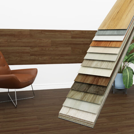 HEXIM Vinyldielen 0,97m² selbstklebend PVC Wandverkleidung Bodenbelag ...
