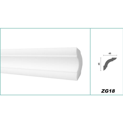 HEXIMO Deckenleisten modern XPS Styropor weiß, 2 Meter Stuckleisten ...