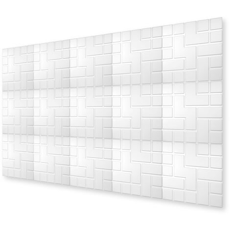 3D Wandpaneele aus PVC Kunststoff - weiße Wandverkleidung mit 3D Optik ...