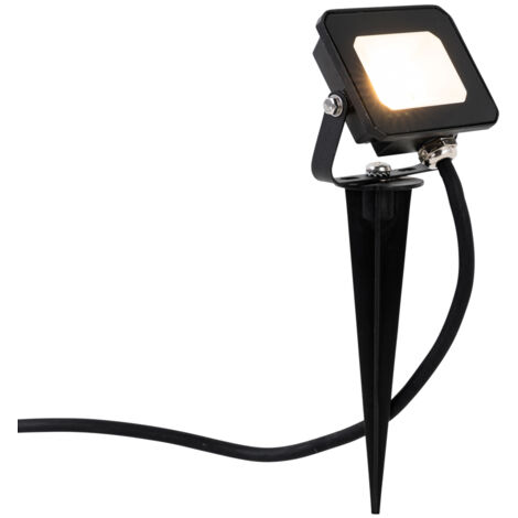 QAZQA Moderno Foco negro con LED y clavija de tierra IP65 - Levana ...
