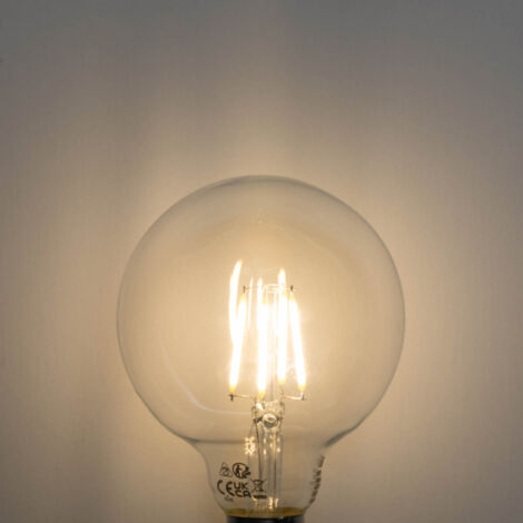 LUEDD Bombilla LED regulable en 3 pasos E27 G95 4W 450lm 3000K