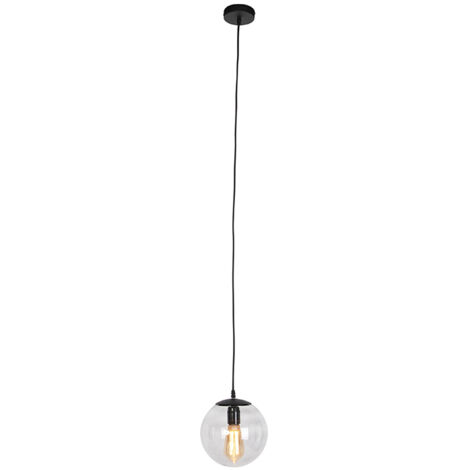 QAZQA Moderno Lámpara colgante moderna gris 20 cm - Pallon Vidrio ...