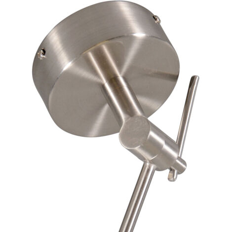 QAZQA Moderno Lámpara colgante inteligente de acero con pantalla blanca ...