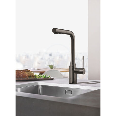 Grohe Essence Mitigeur monocommande Evier Hard Graphite brossé (30270AL0)