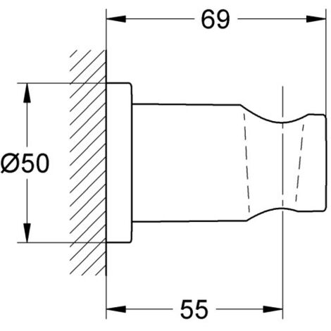 Grohe Rainshower Support mural pour douchette (27074AL0)